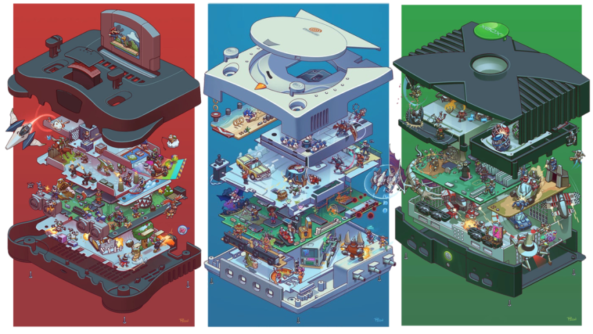 These “Exploded” Console Prints are the Perfect Complement to your ...