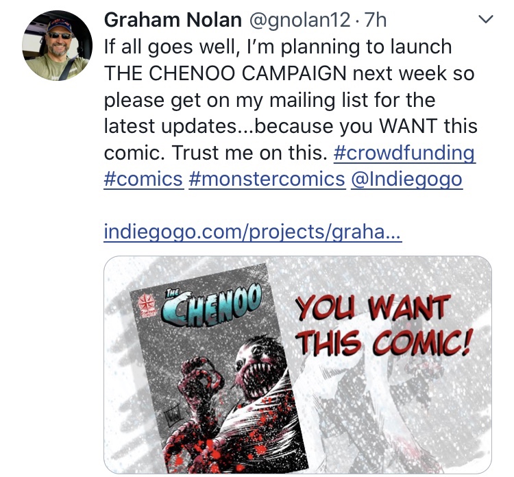 Graham Nolan’s New Horror Comic “The Chenoo” Launching Soon on ...